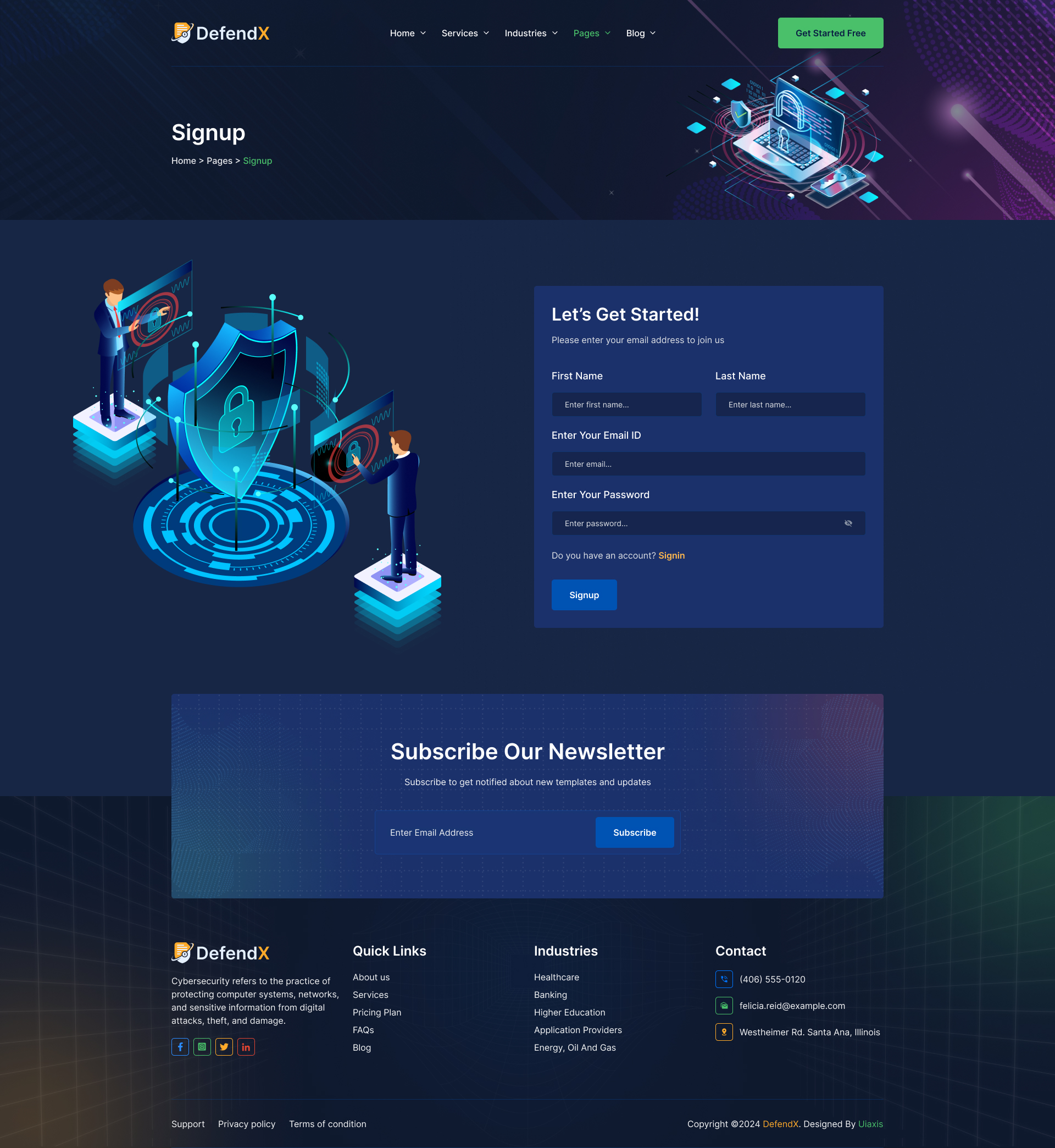 Defendx - Cyber Security Figma Template by UIAXIS | ThemeForest